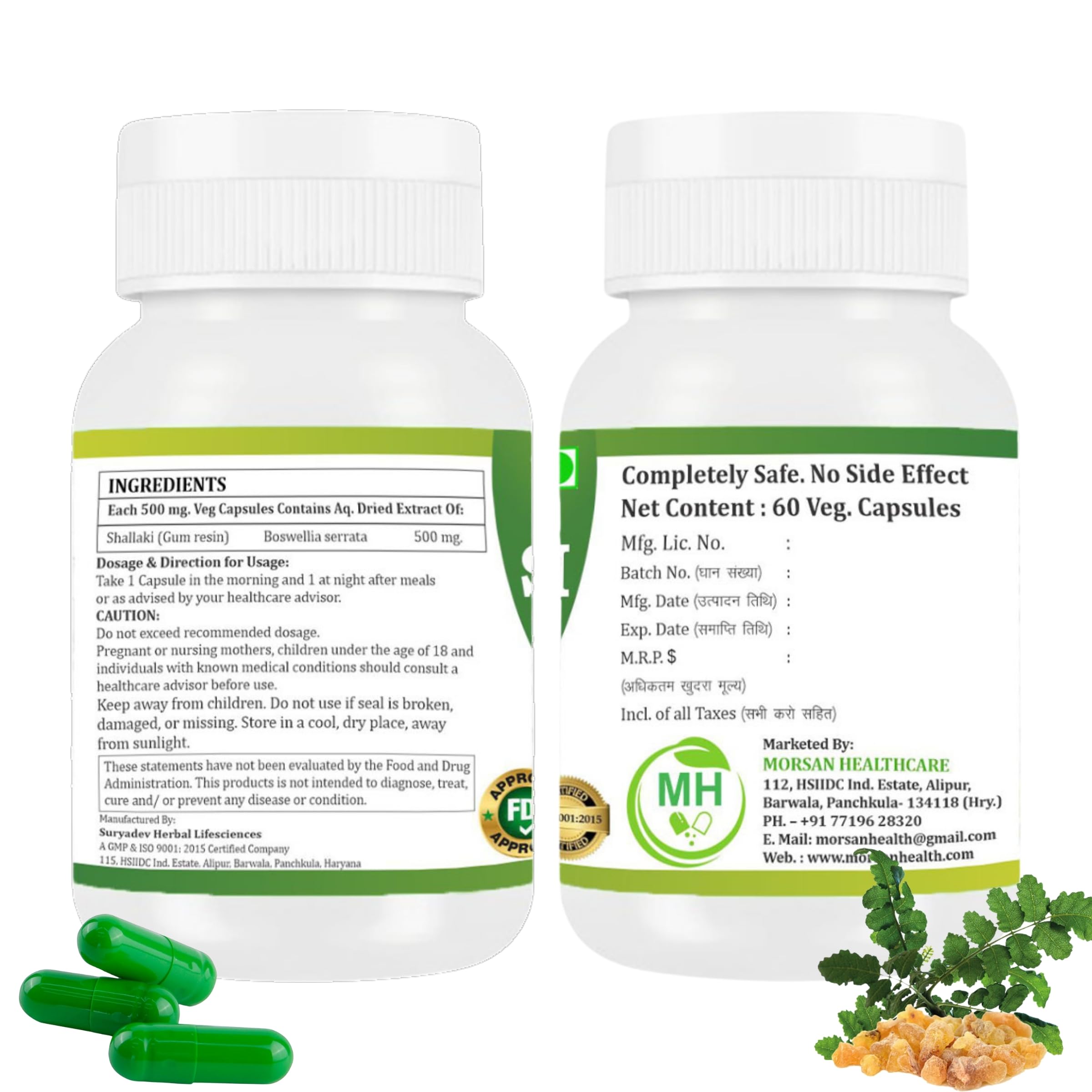 Boswellia serrata capsules for joint support