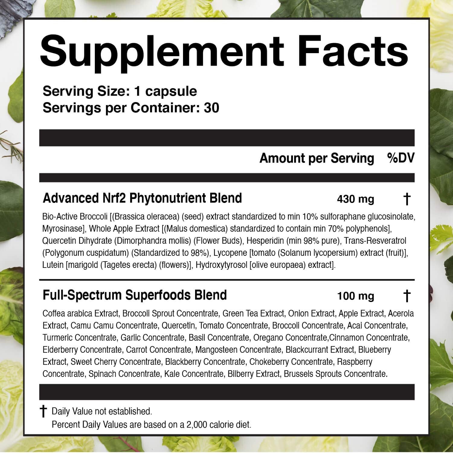 Botanic Superfoods blended vitamin & mineral supplements
