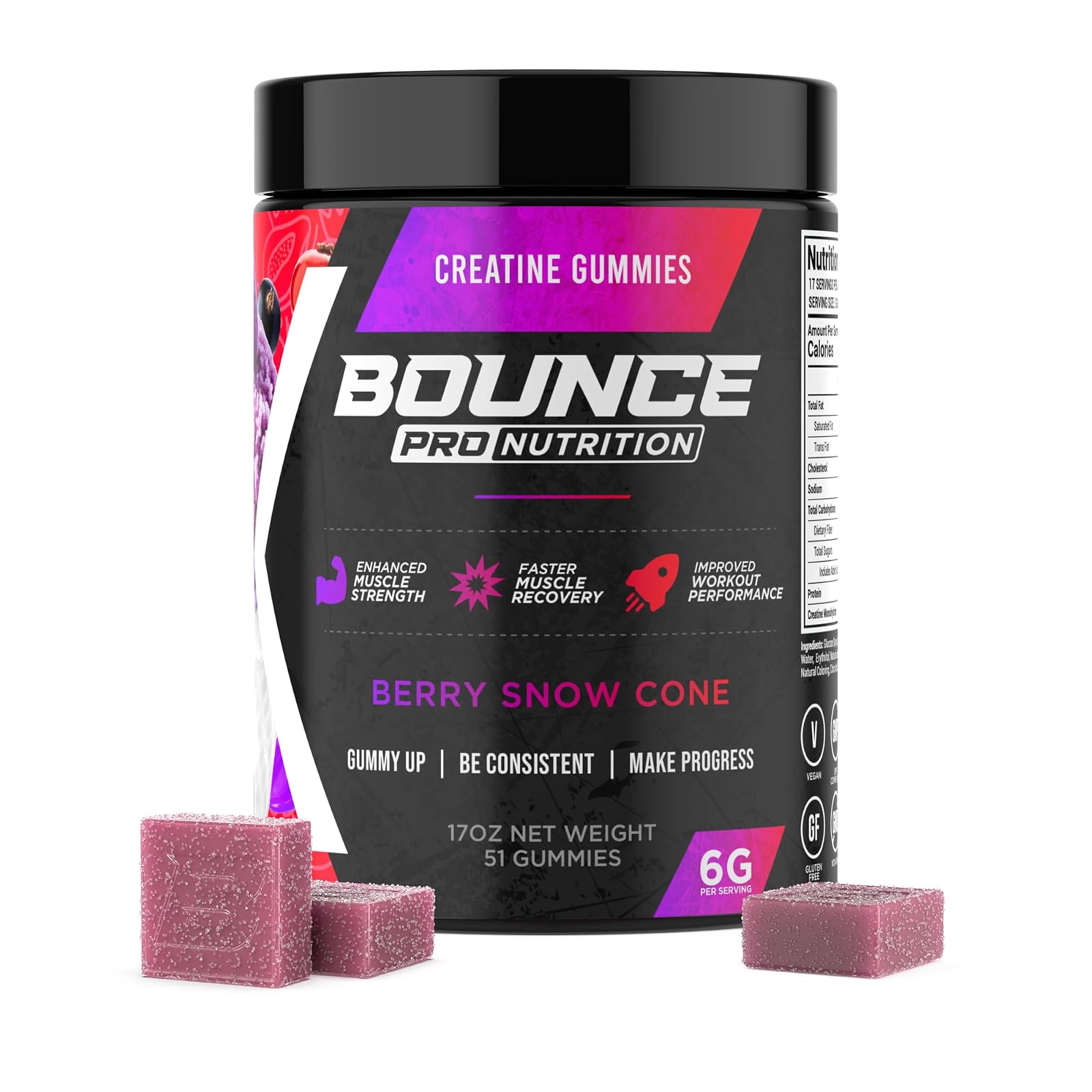 Bounce Pro creatine gummies for energy