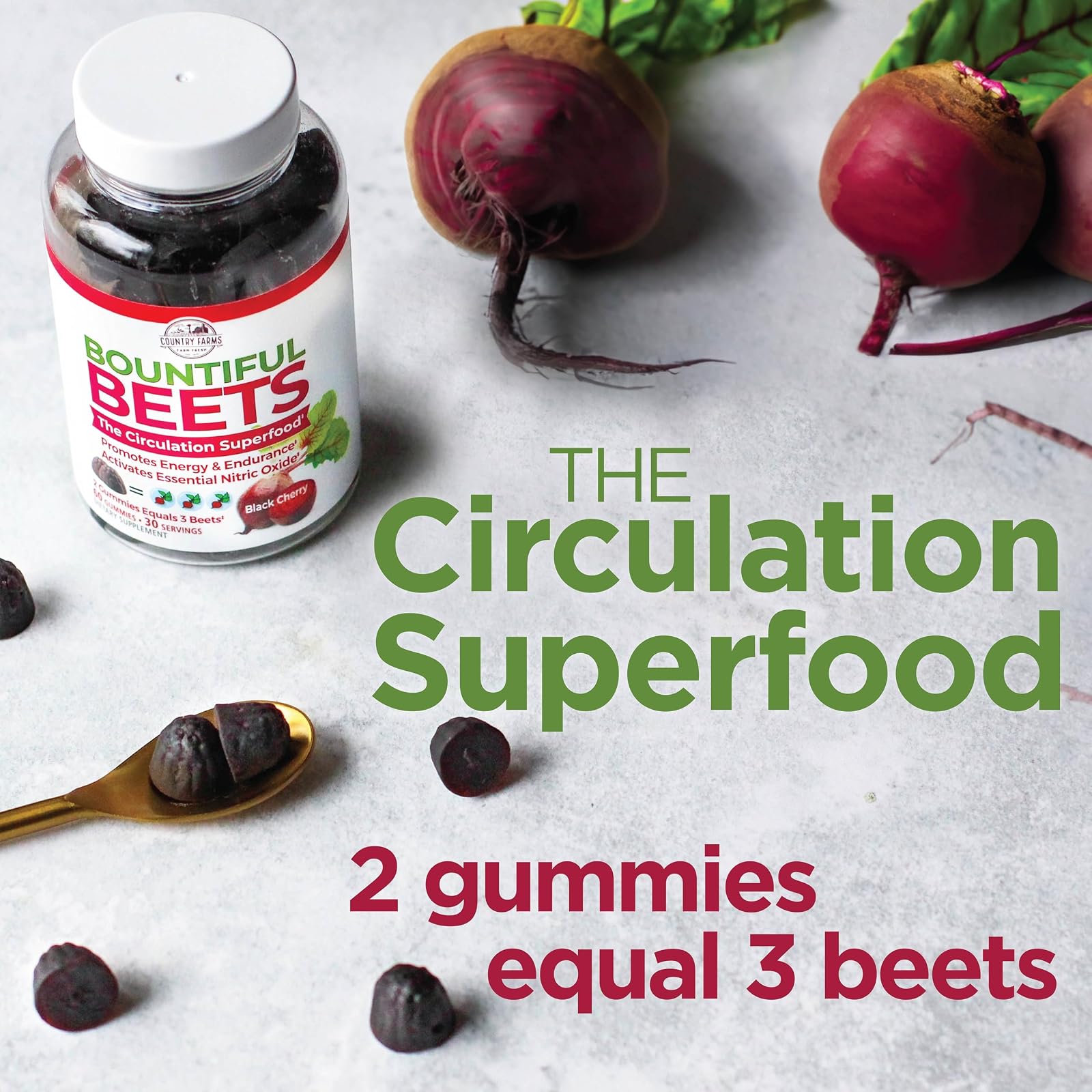 Bountiful Beets gummies with beet root powder