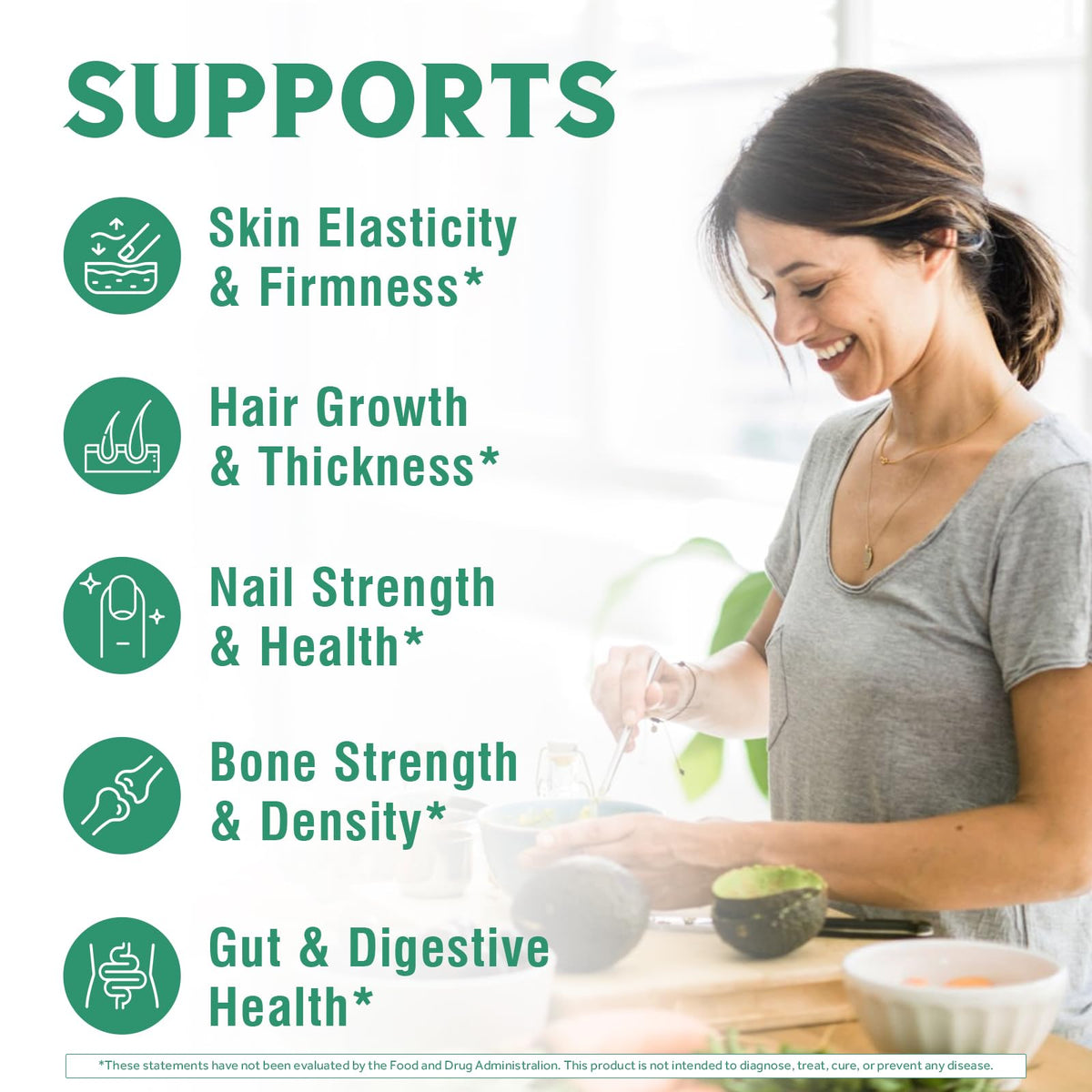 Bovine collagen for skin health