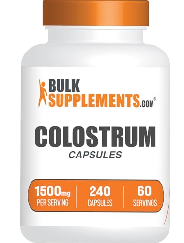Bovine colostrum capsules for gut health