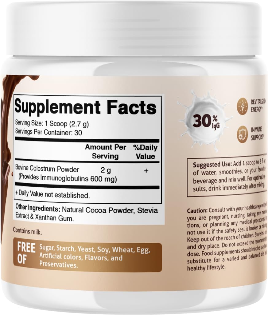Bovine colostrum for digestive health