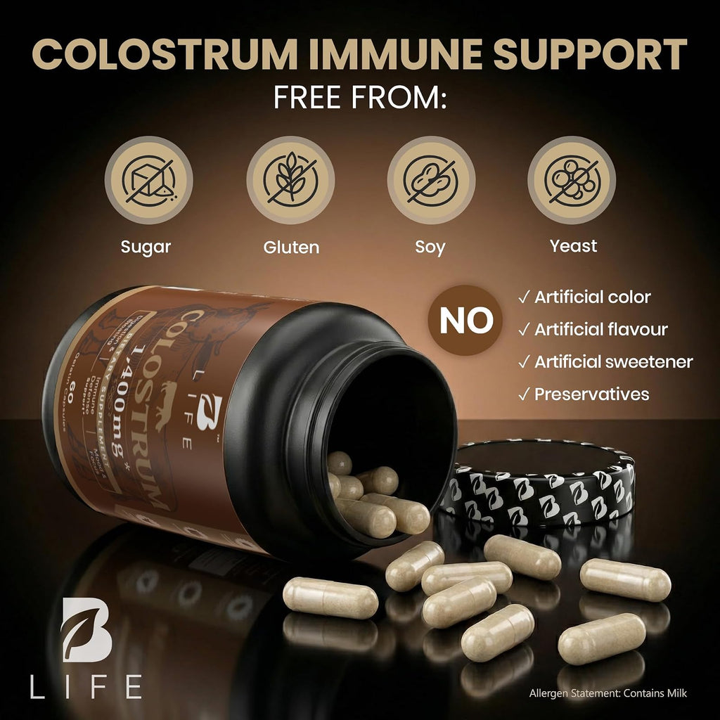 Bovine colostrum for gut health