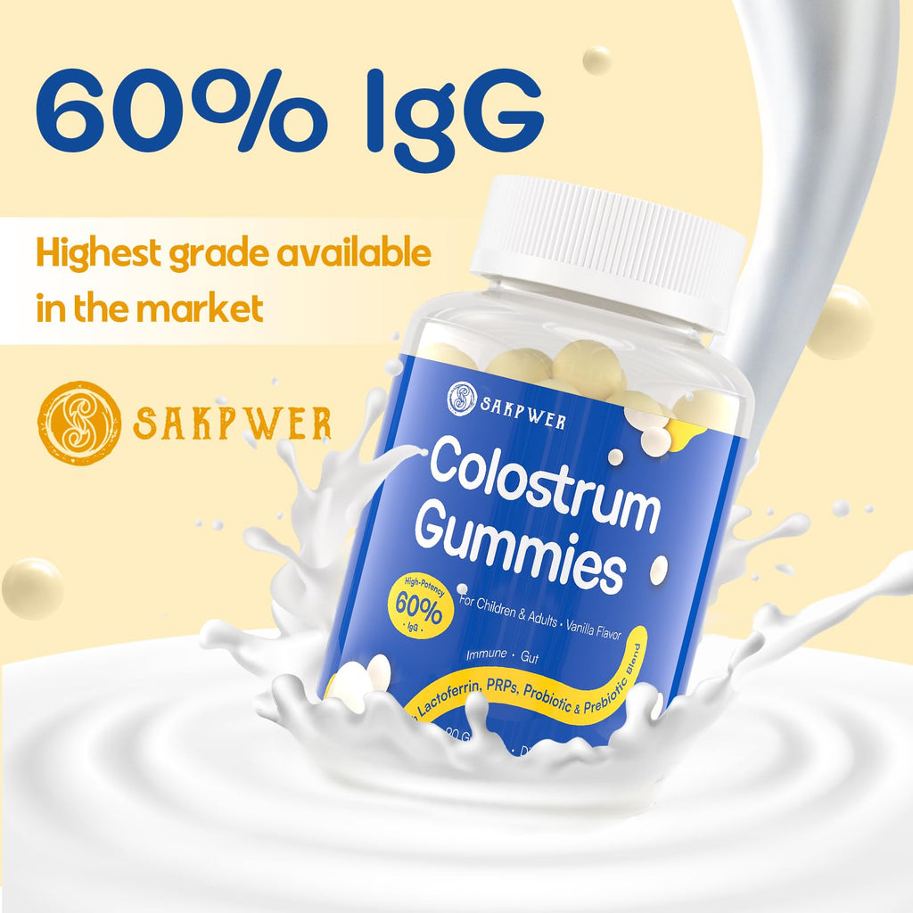 Bovine colostrum gummies for digestive health