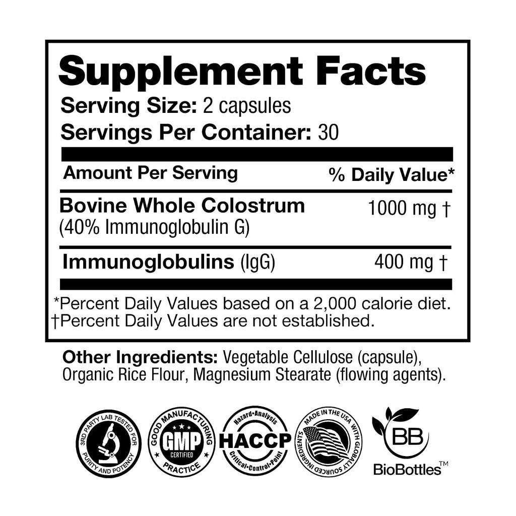 bovine colostrum multivitamin for immune support