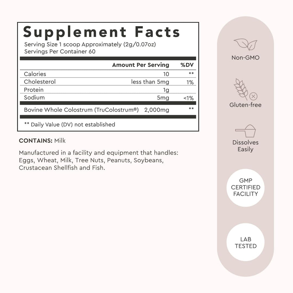 bovine colostrum powder for seniors wellness