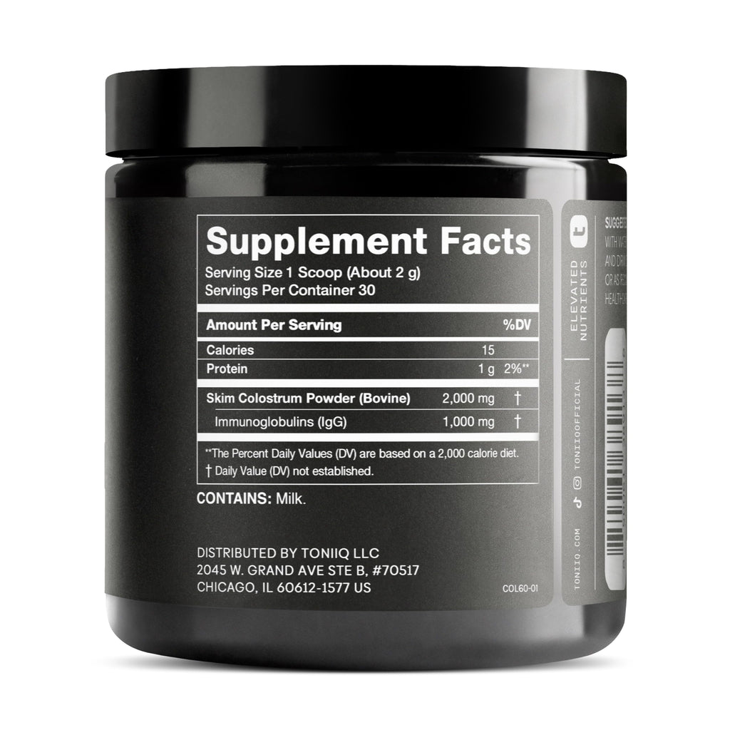Bovine colostrum powder for skin wellness