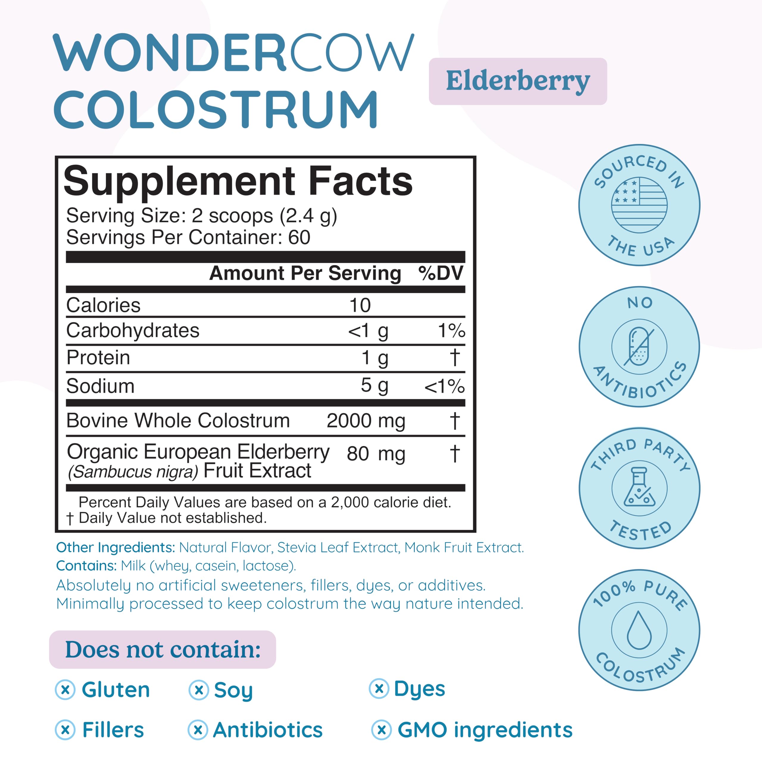bovine colostrum superfood with elderberry