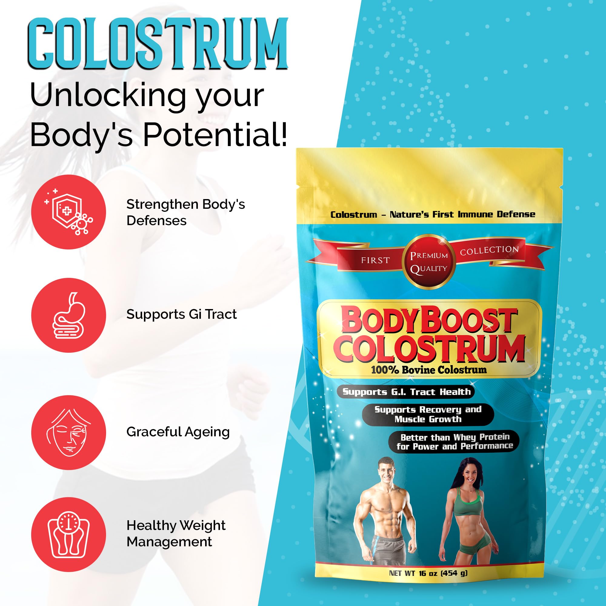 bovine colostrum with lactoferrin