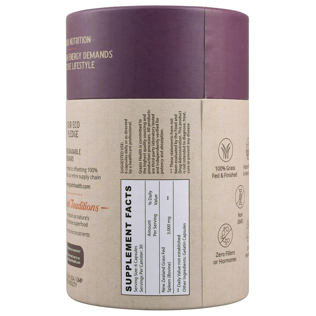 Bovine spleen for enhanced vitality