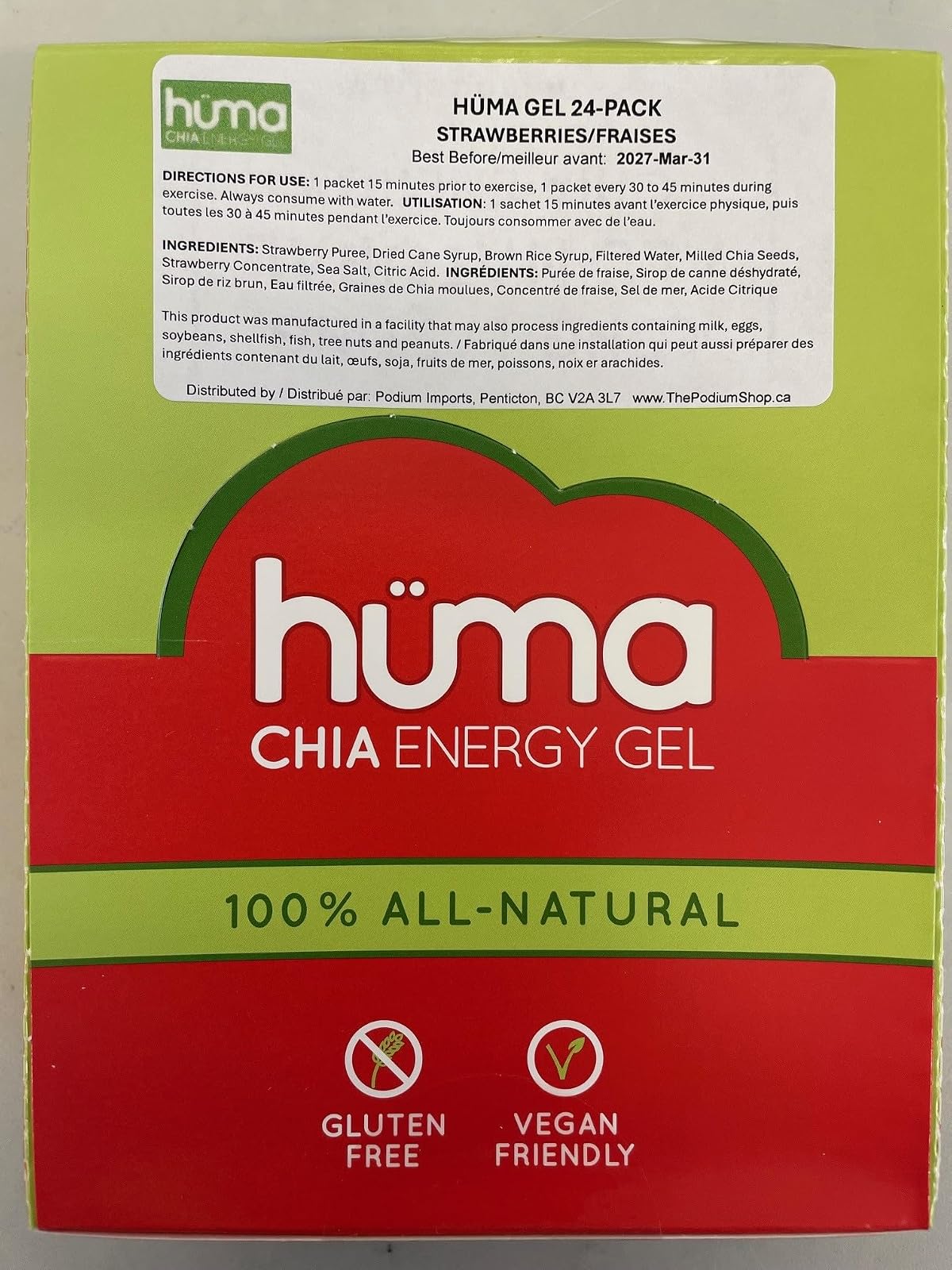 box of 24 energy gels for athletes