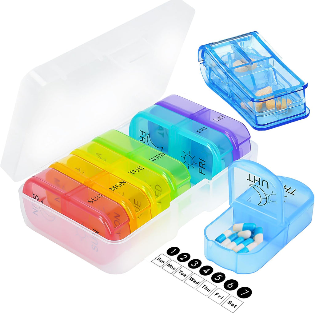 BPA-free weekly pill organizer