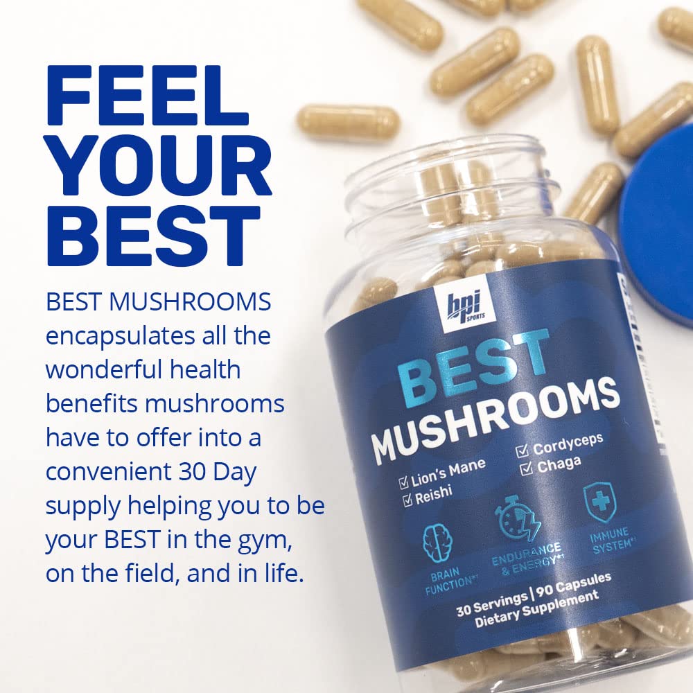 BPI Sports mushroom capsules for energy