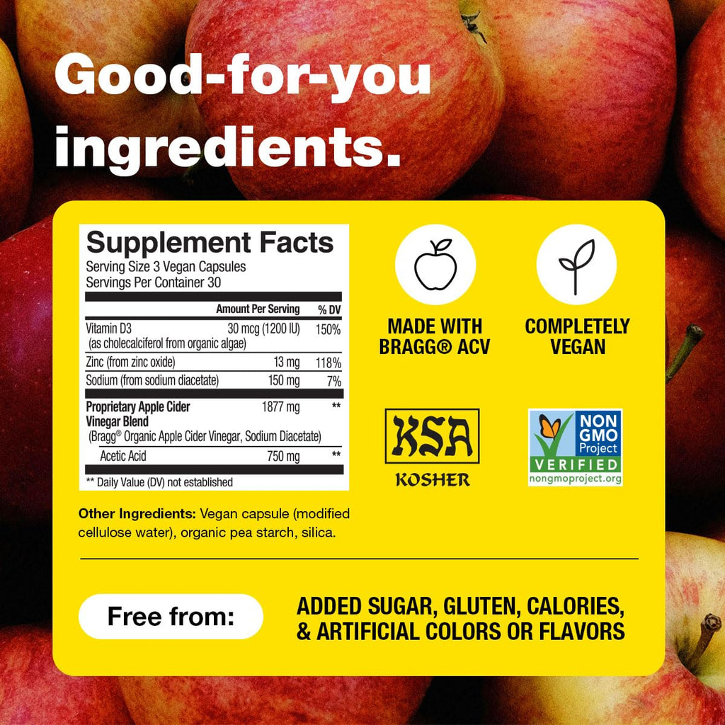 Bragg apple cider vinegar capsules 3 pack