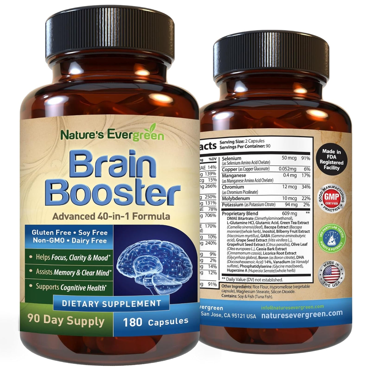 Brain Booster 40-in-1 cognitive support