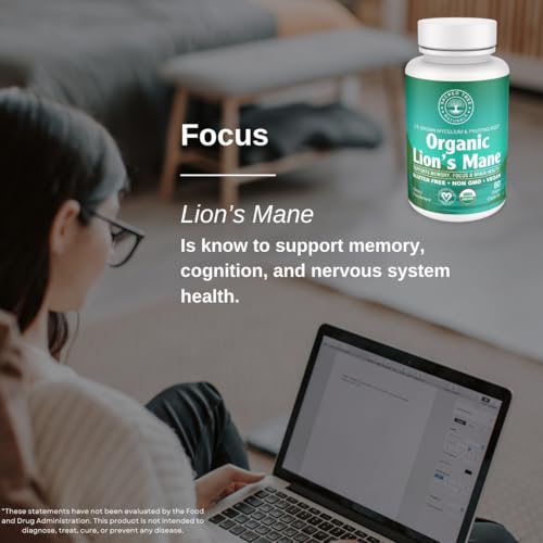 Brain-boosting organic mushroom capsules