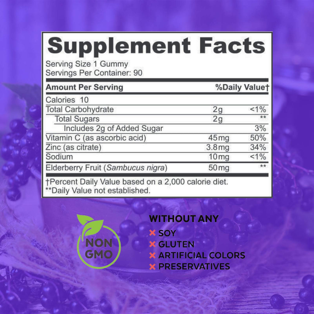 Brain development elderberry gummies
