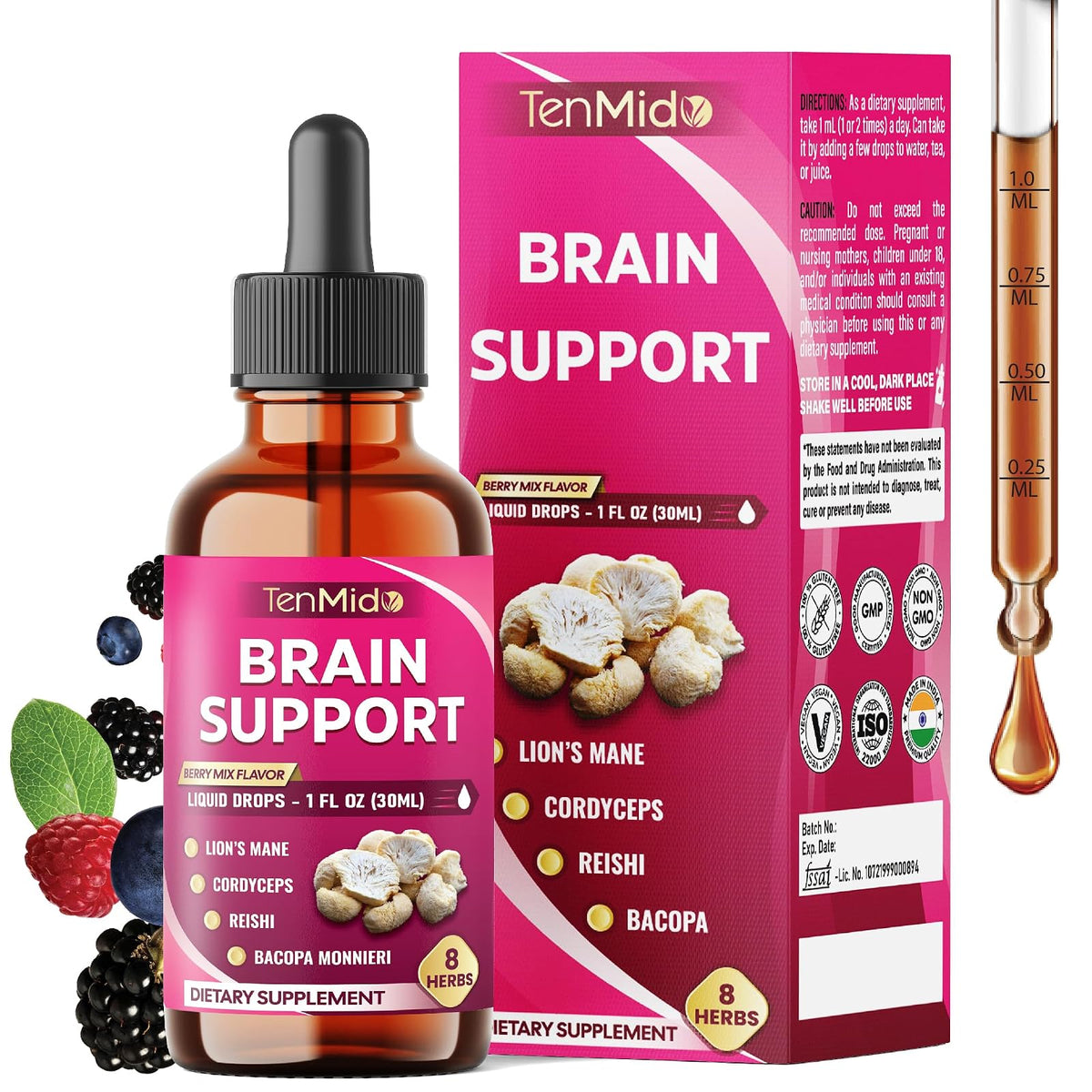 Brain & Focus liquid drops for concentration