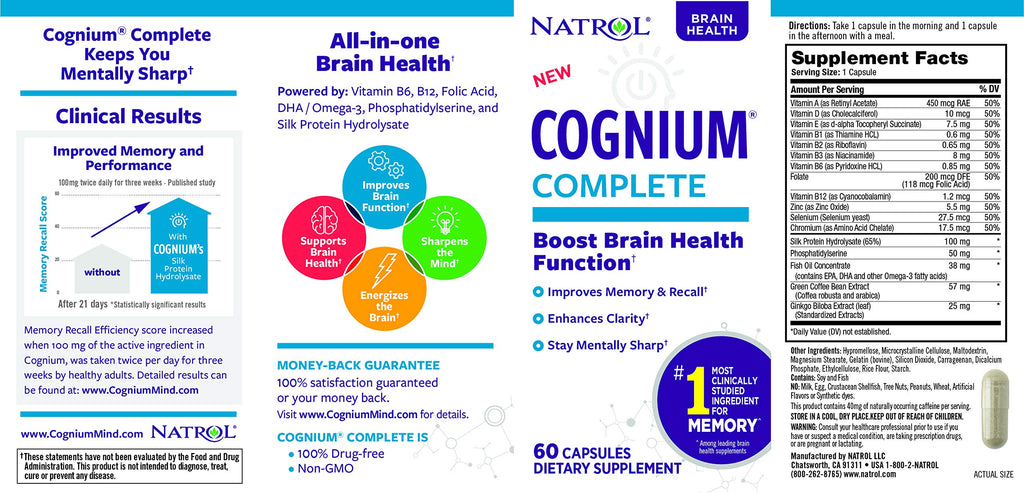 brain health benefits of Natrol Cognium