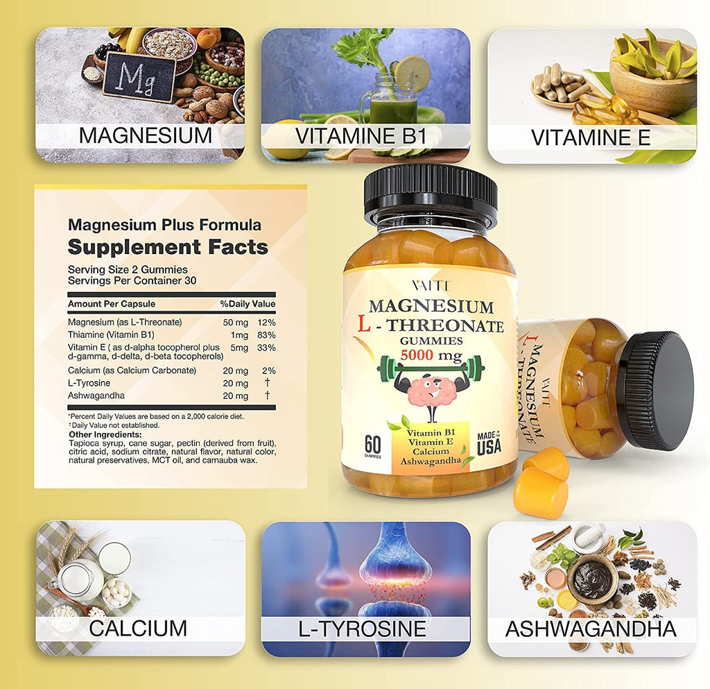 Brain health magnesium gummies 5000 mg