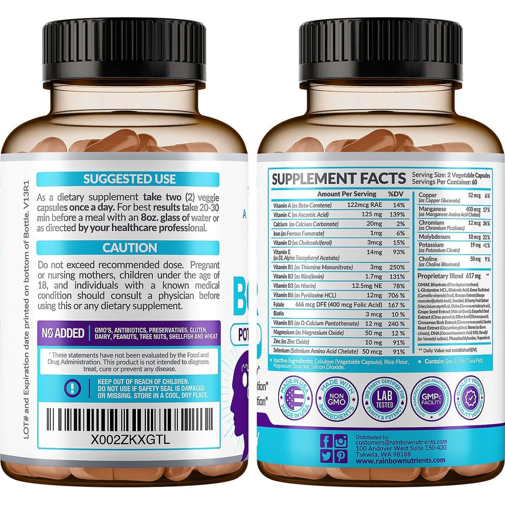 brain health multivitamin capsules
