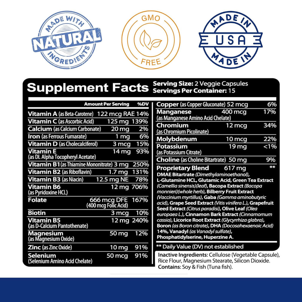 Brain health multivitamins for adults