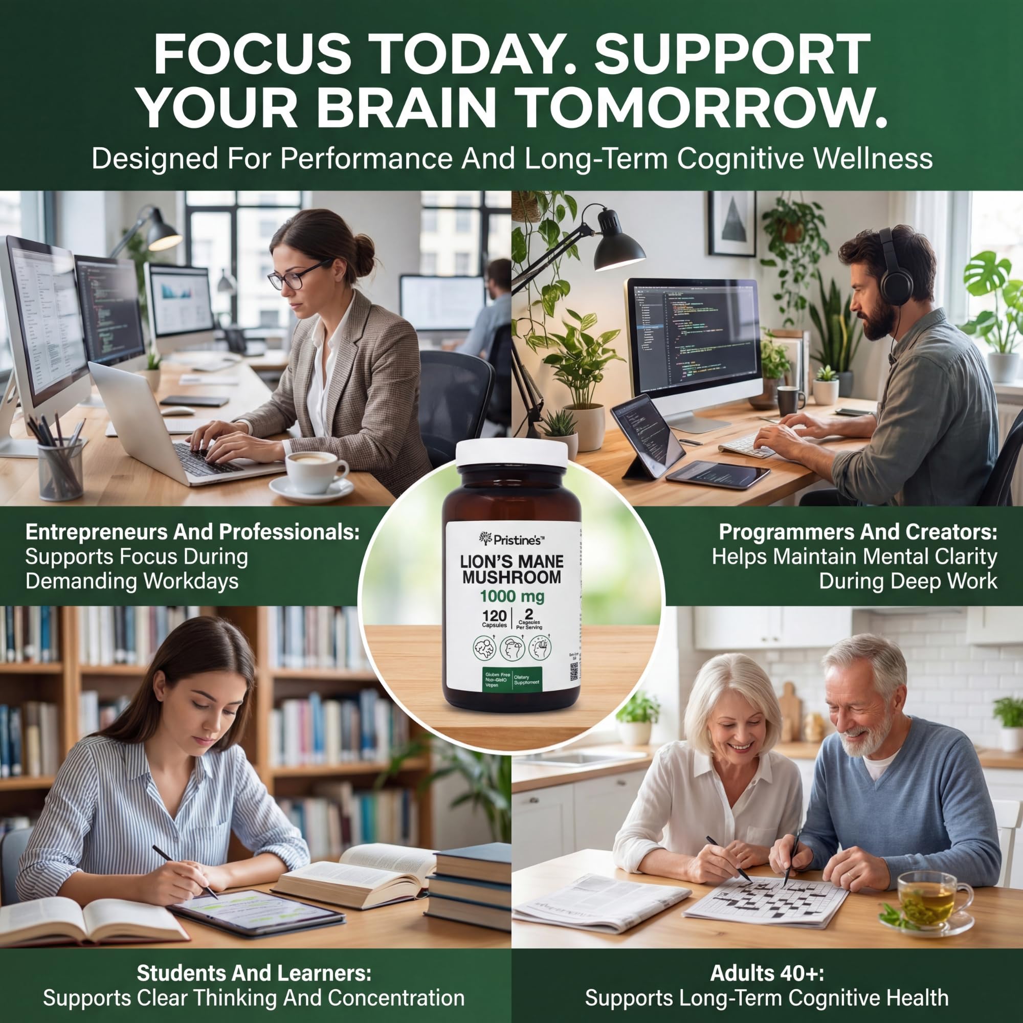 Brain health support with Lion's Mane