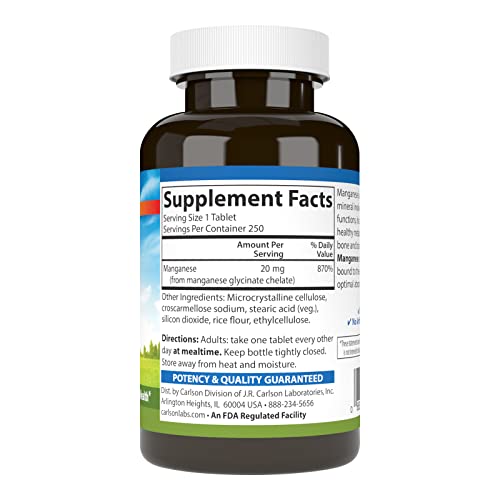 Brain health with Carlson manganese