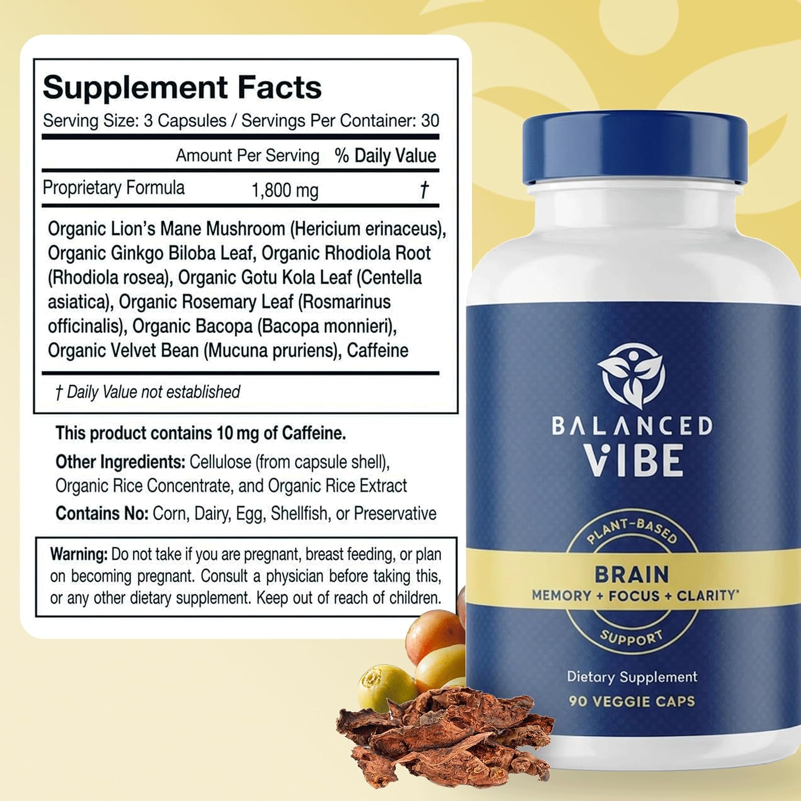 Brain supplement for enhanced focus