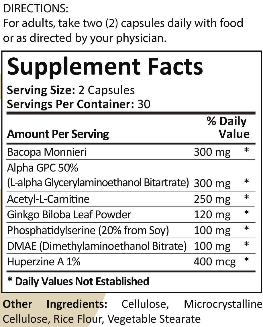 Brain supplement with Bacopa extract