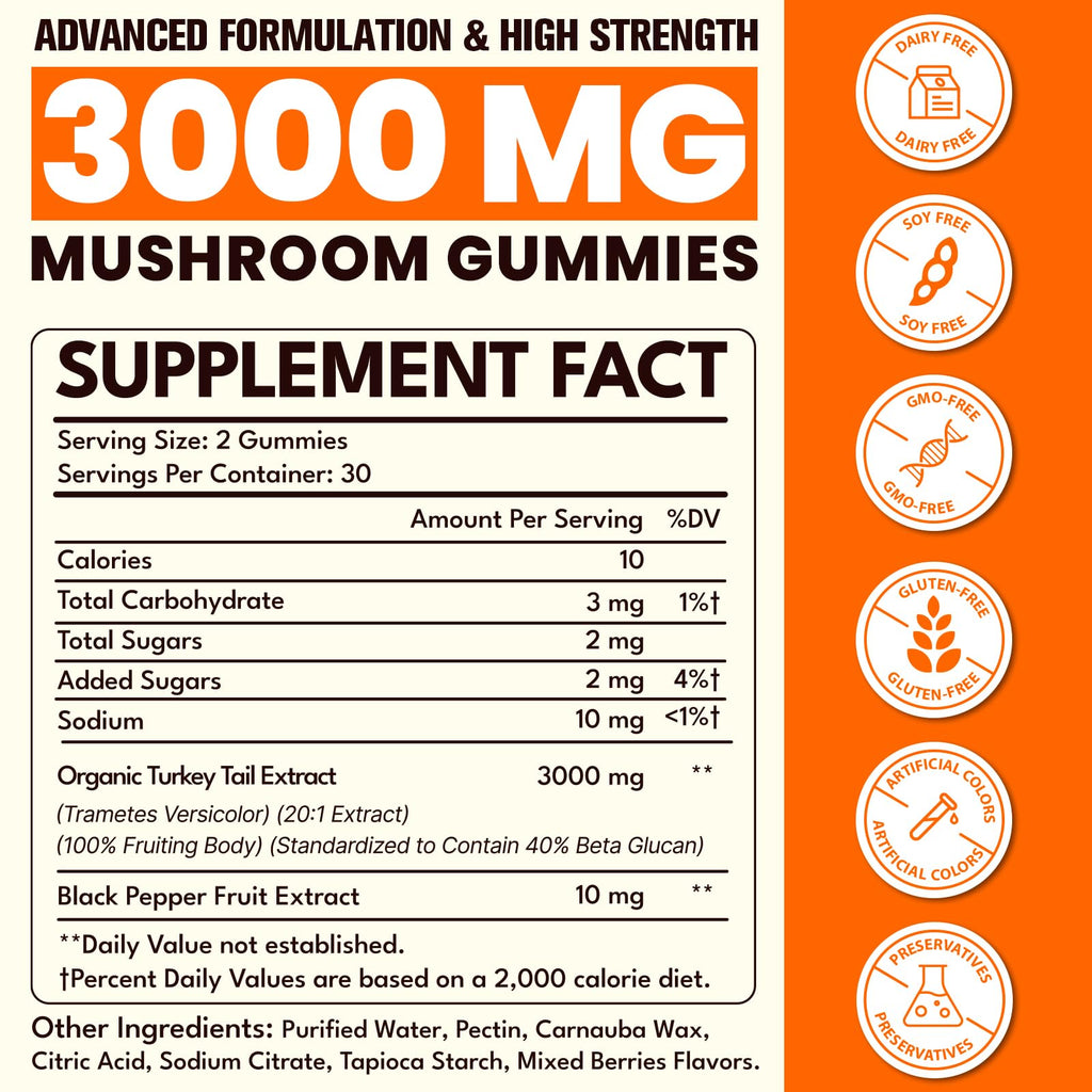 brain support from Turkey Tail mushroom extract