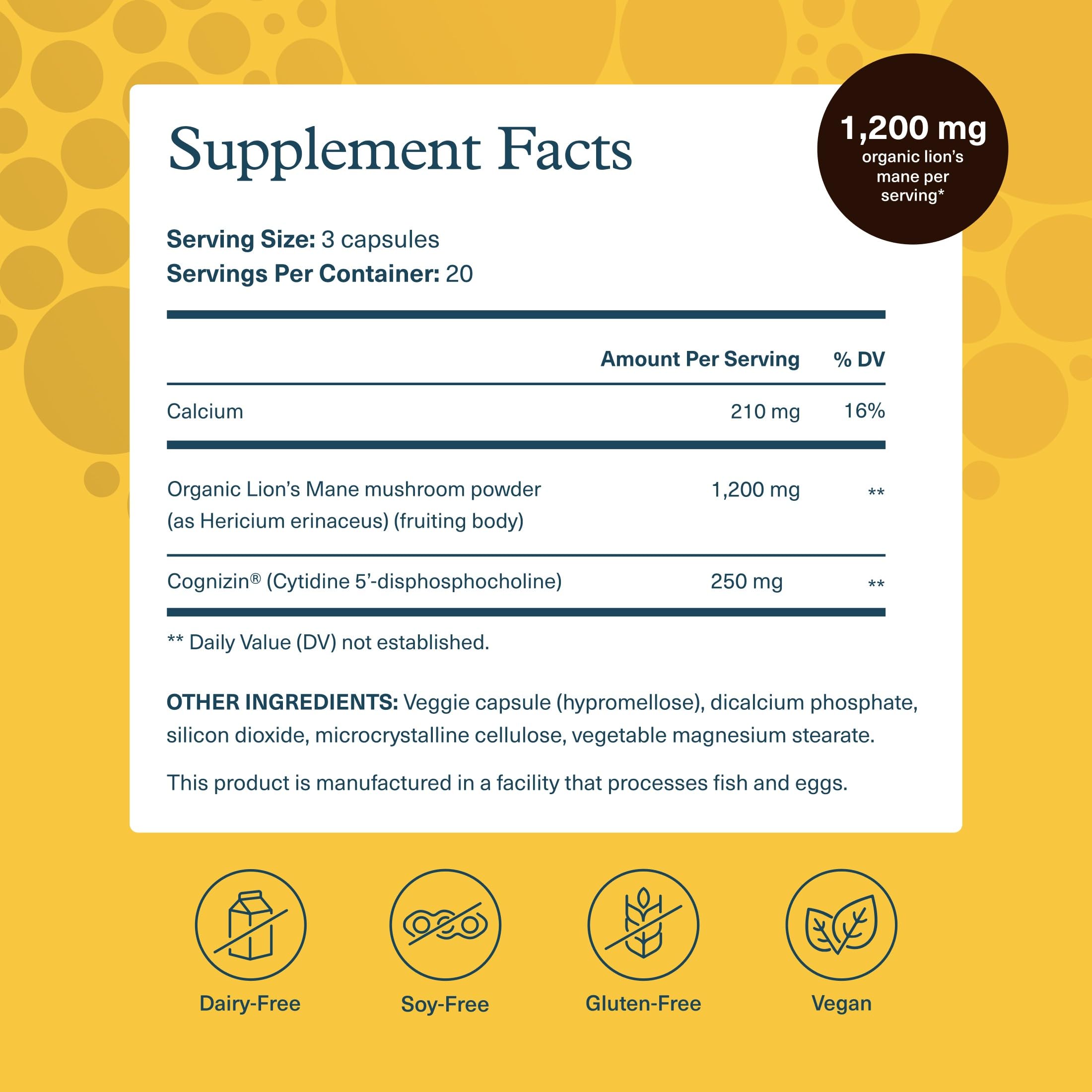 brain support vegetarian mushroom capsules