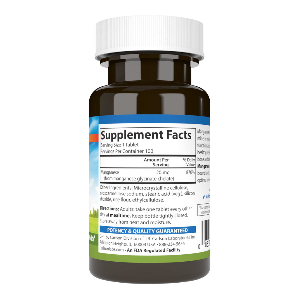 Brain support with manganese supplements