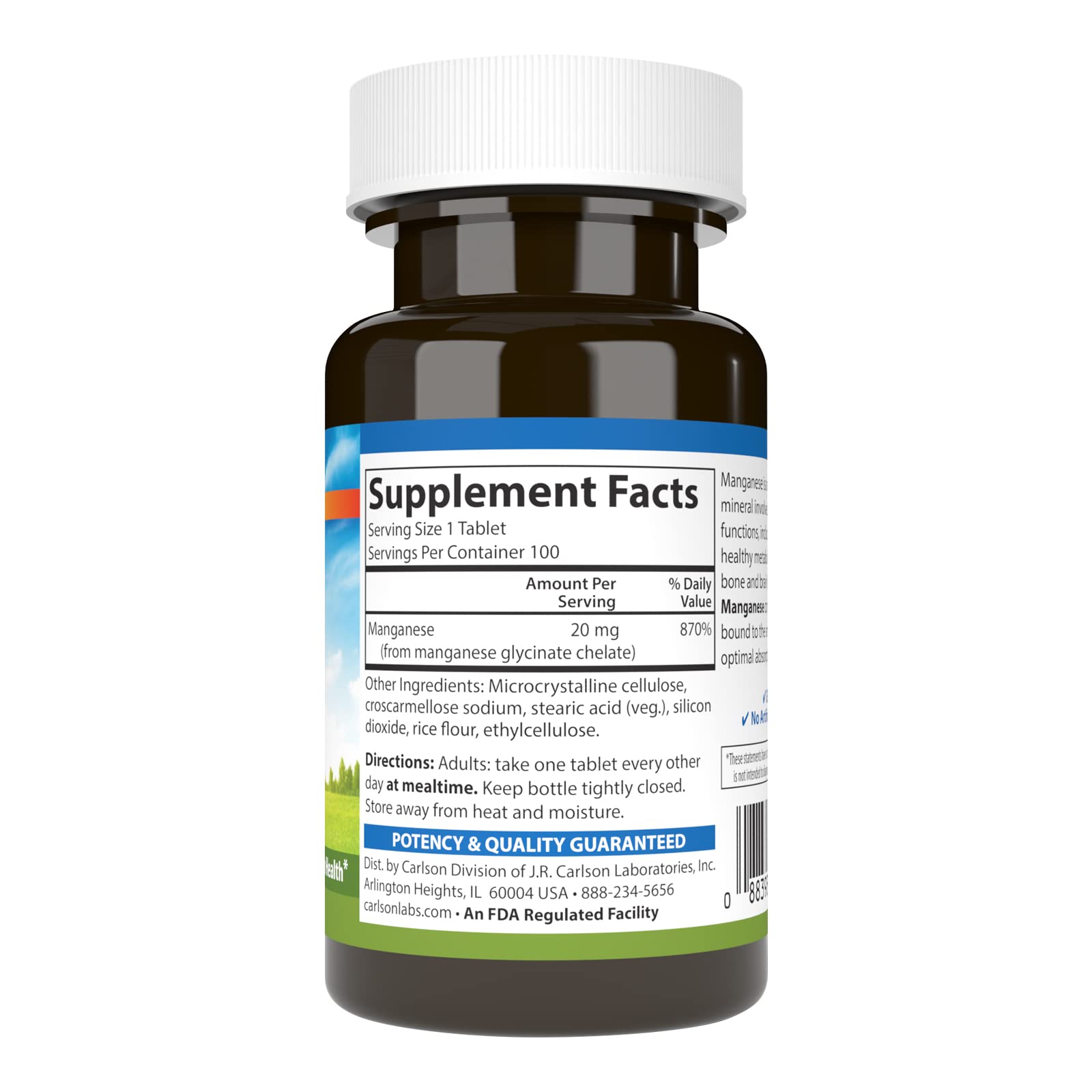 Brain support with manganese supplements