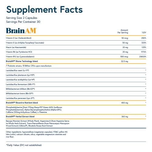 BrainAM supplements for cognitive function