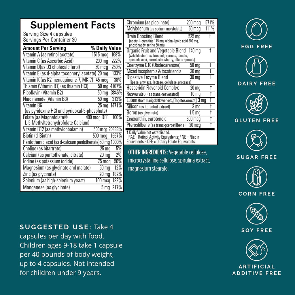 BrainMD multivitamin for women daily support