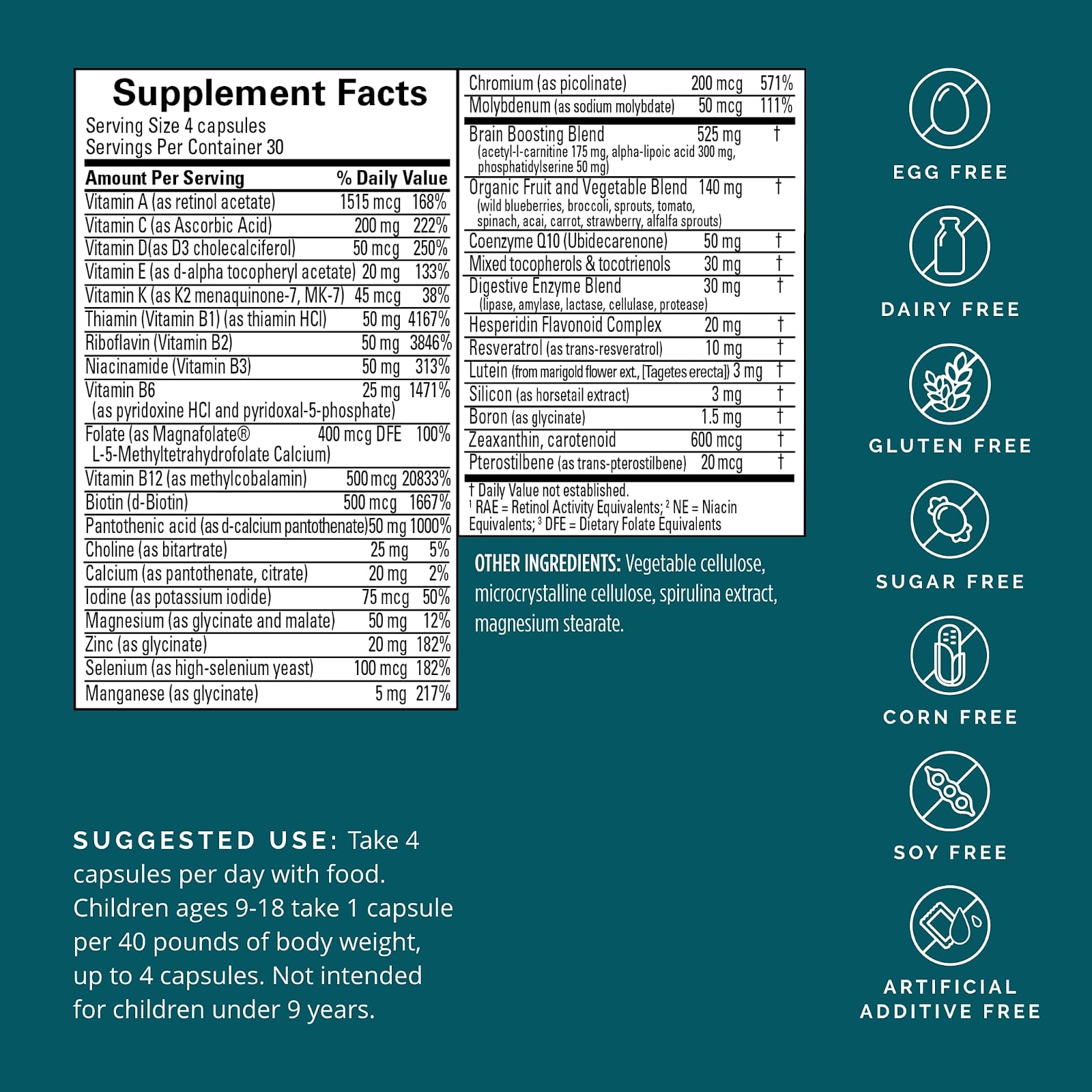 BrainMD multivitamin for women daily support