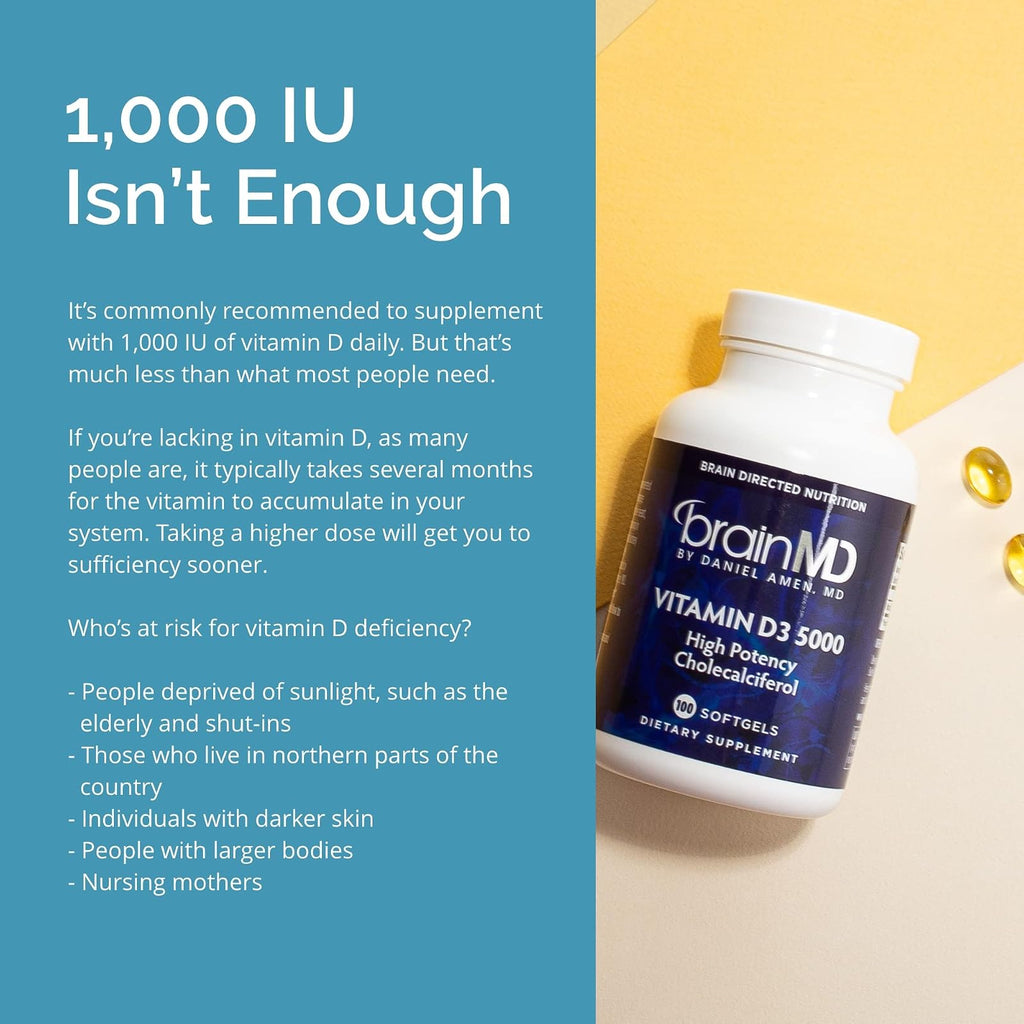 BrainMD vitamin D3 promotes mood balance