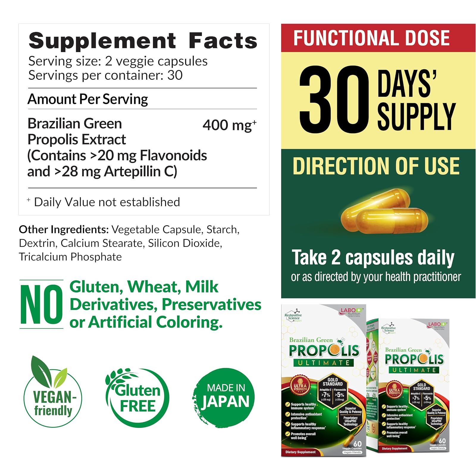 Brazilian Green Propolis multivitamin for men