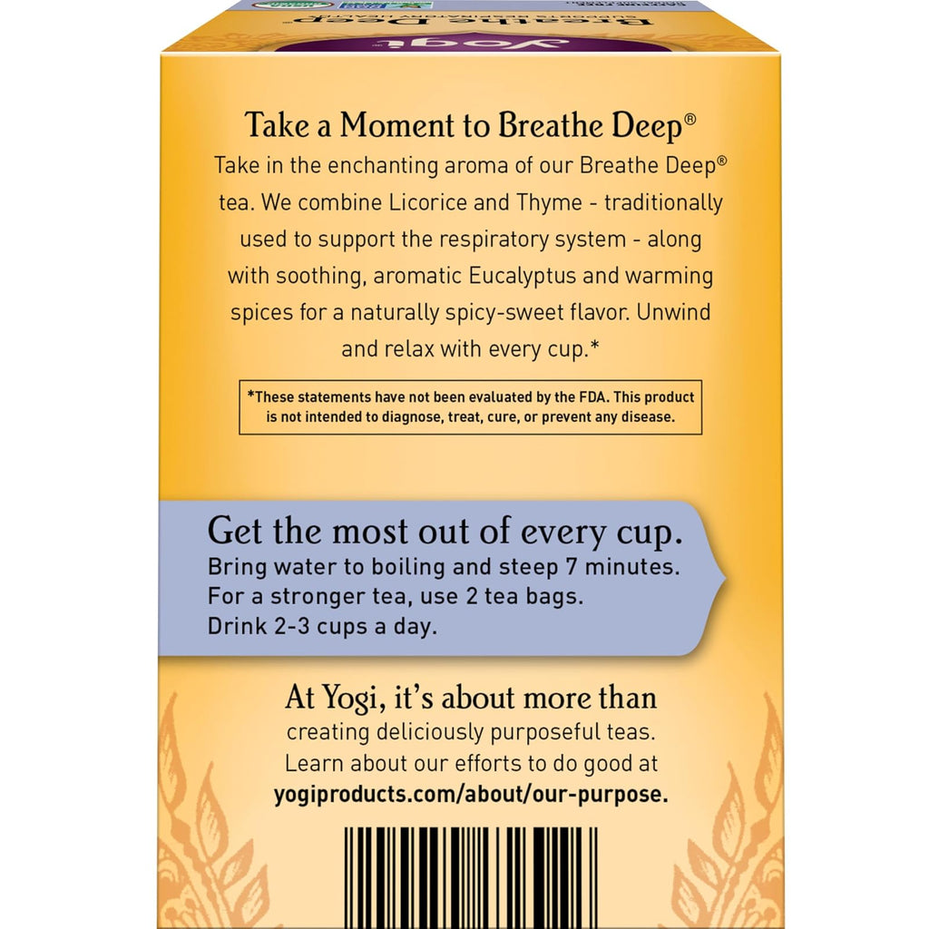 Breathe Deep organic chamomile tea