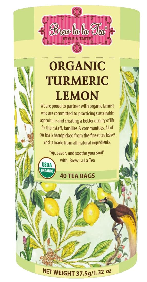 Brew La La lemon turmeric tea bags
