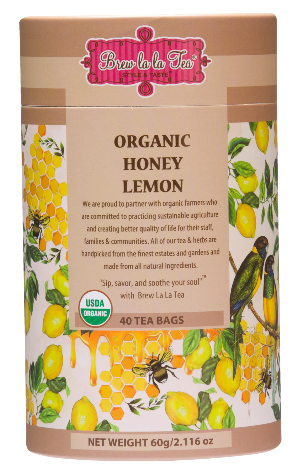 Brew La La organic green tea bags