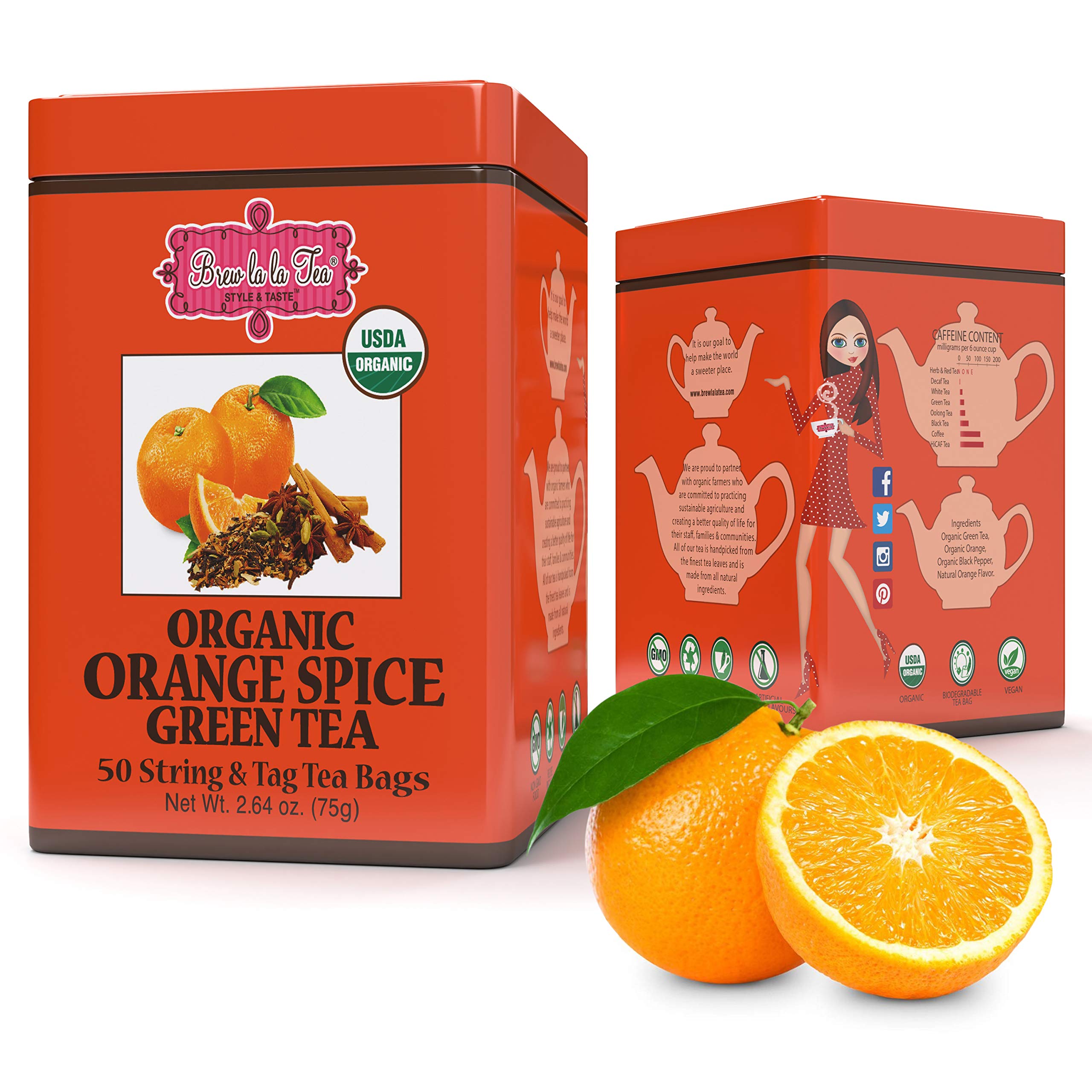 Brew La La organic green tea bags