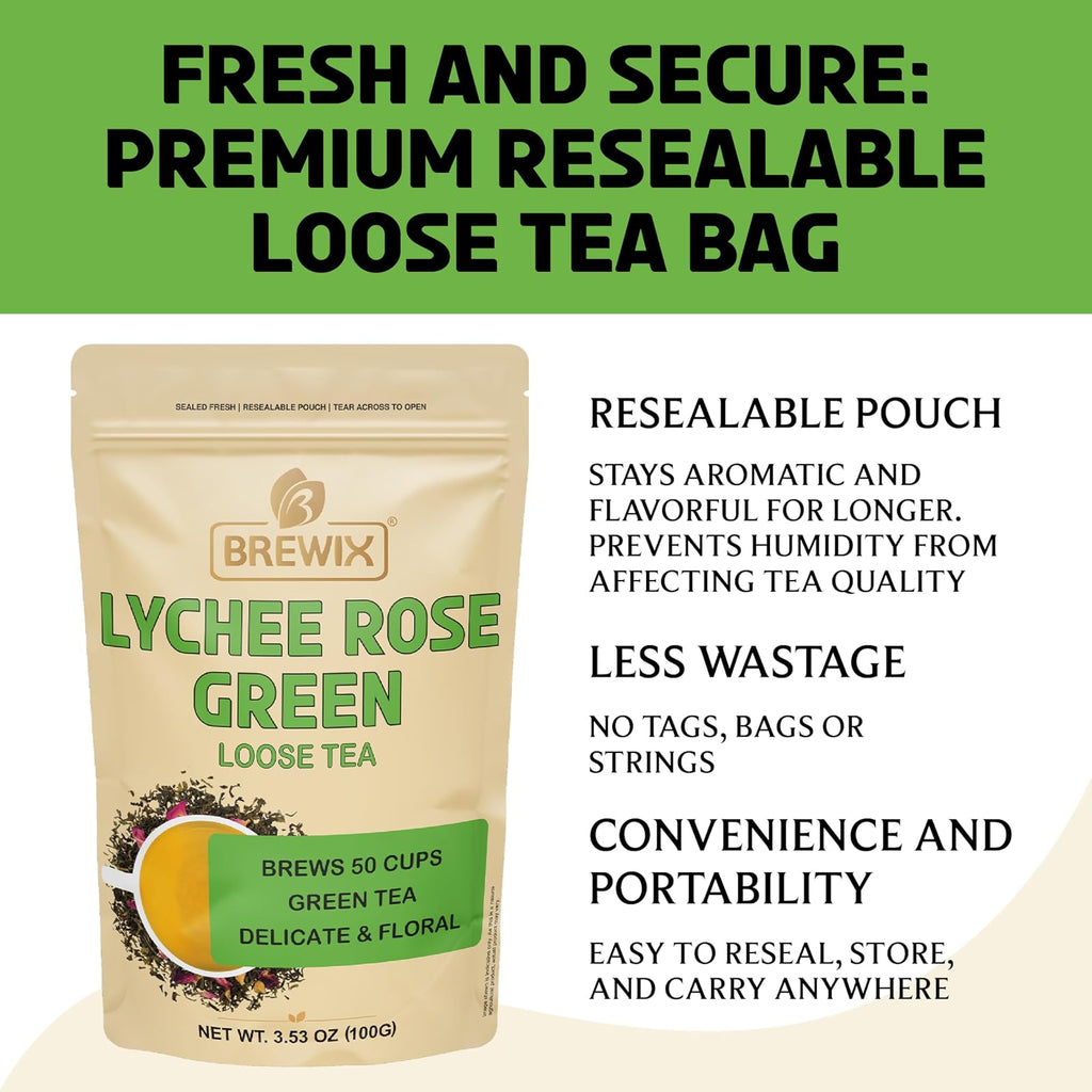 brewing lychee rose green tea at home