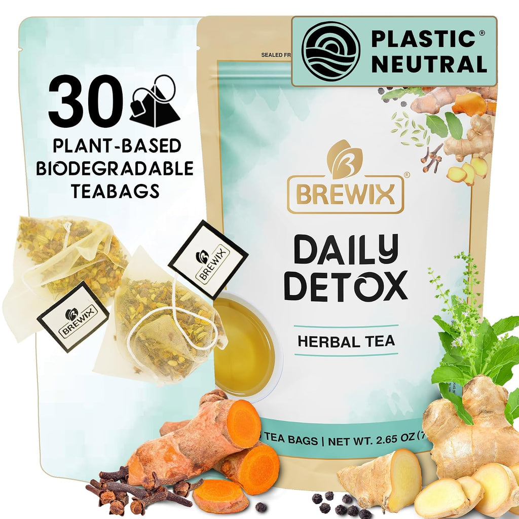 BREWIX Daily Detox herbal tea sachets