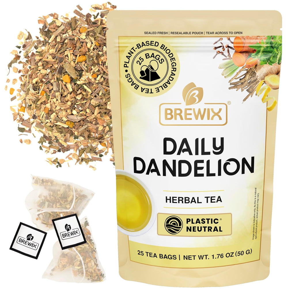BREWIX dandelion root detox tea bags