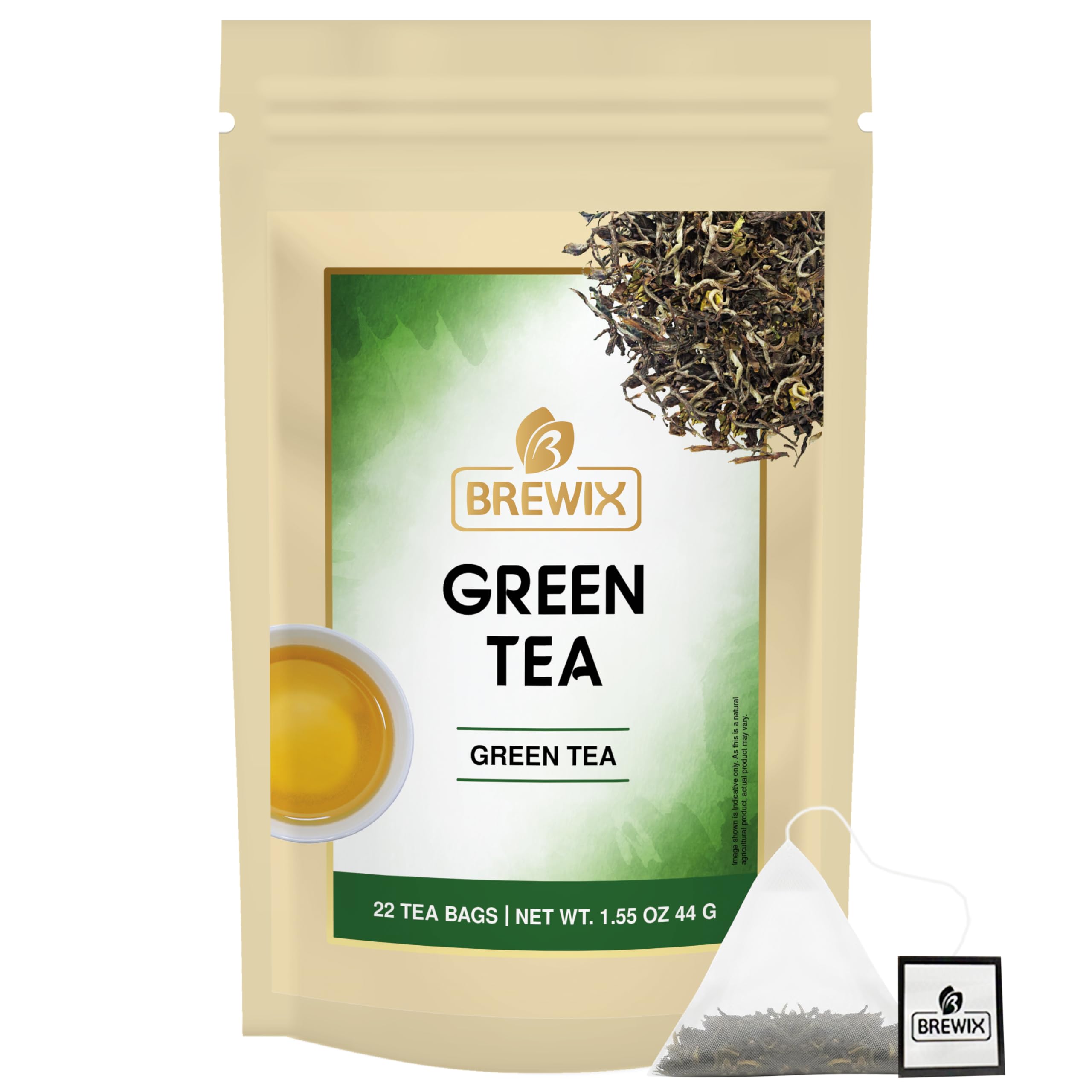 BREWIX green tea pyramid bags