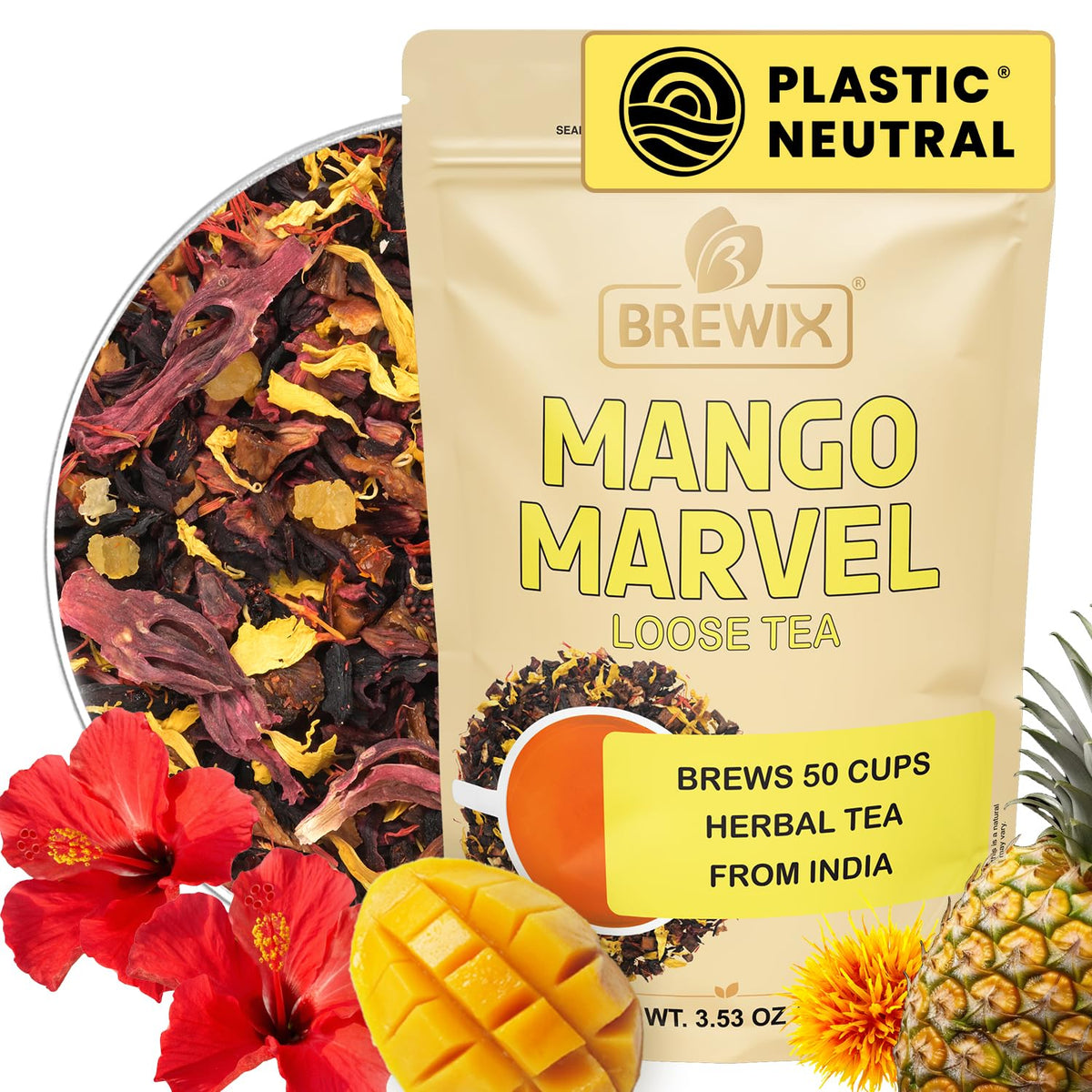 BREWIX Mango Marvel herbal tea blend