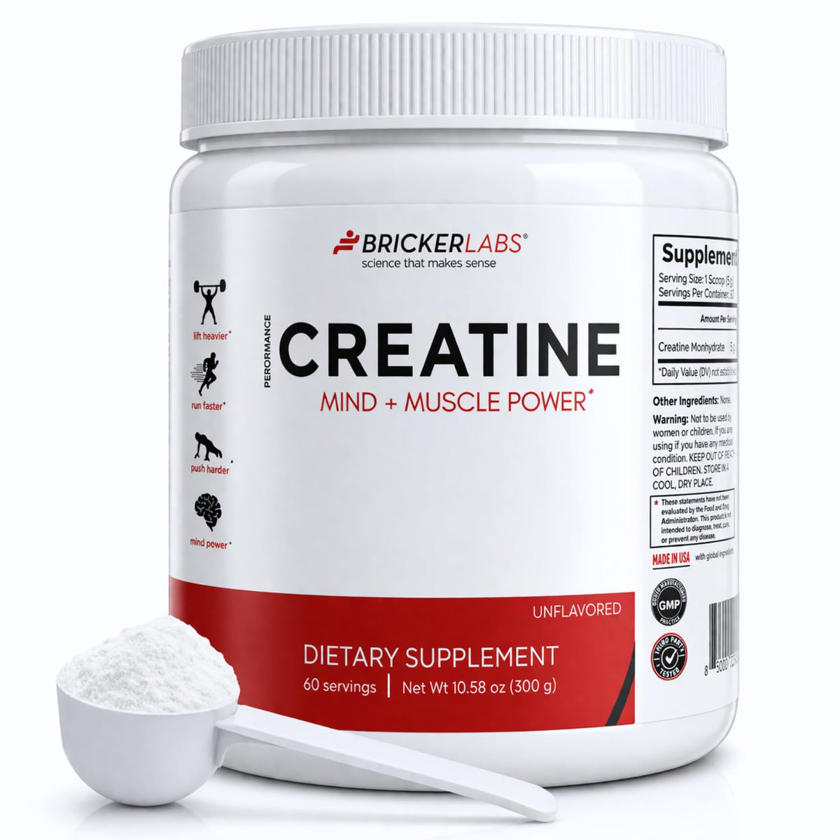 Bricker Labs creatine monohydrate powder